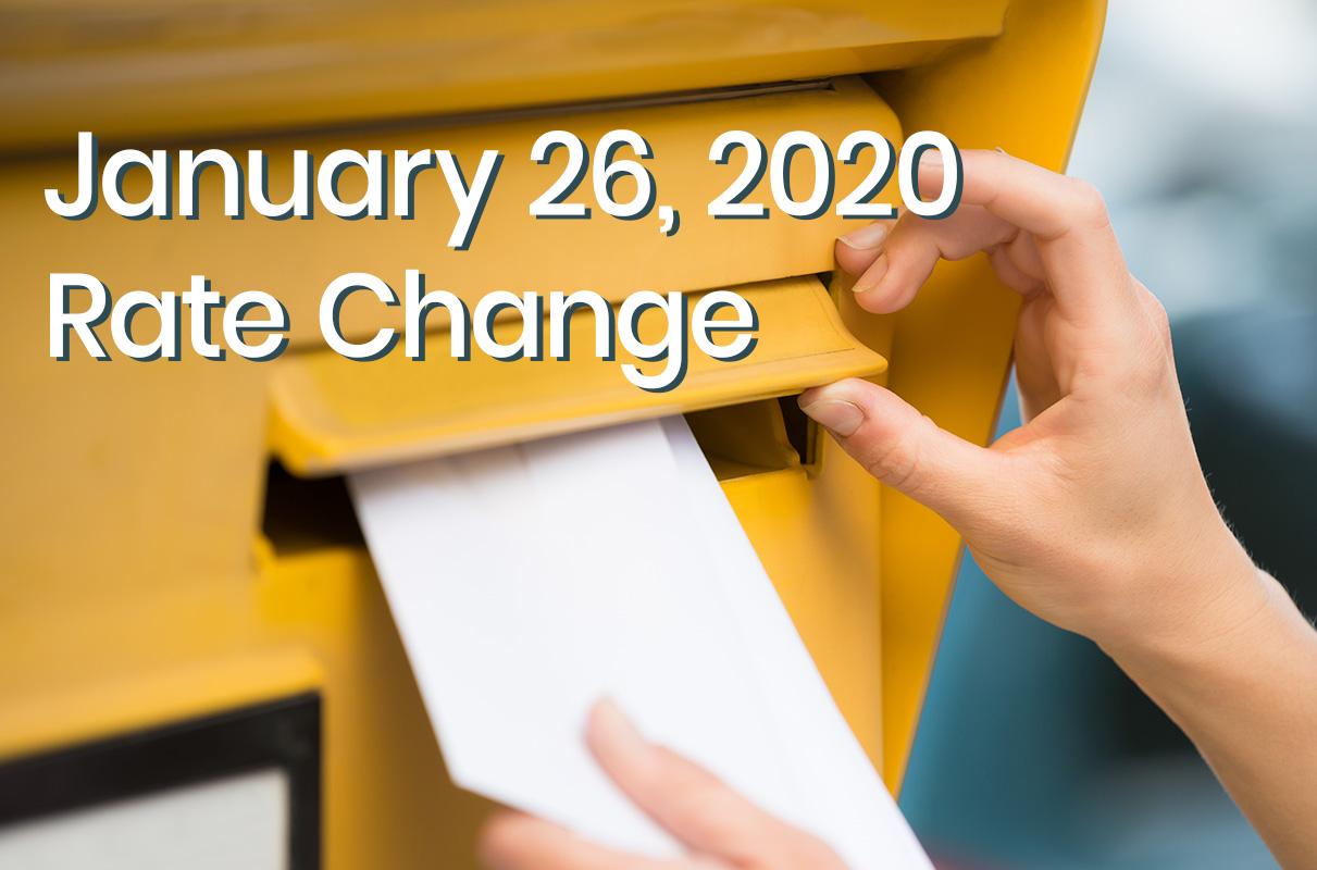 USPS Rate Change Effective January 26, 2020