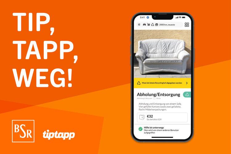 Müll entsorgen mit der Tiptapp-App | BSR