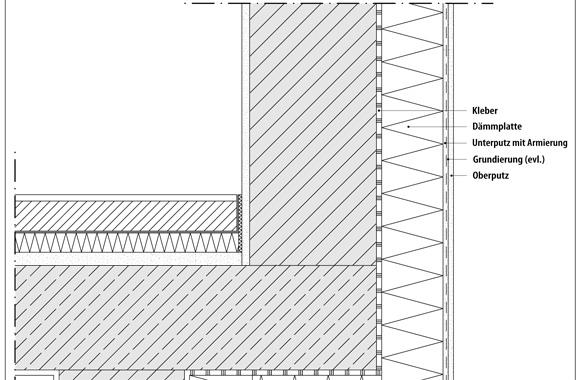 Konstruktionsdetails zu WDVS