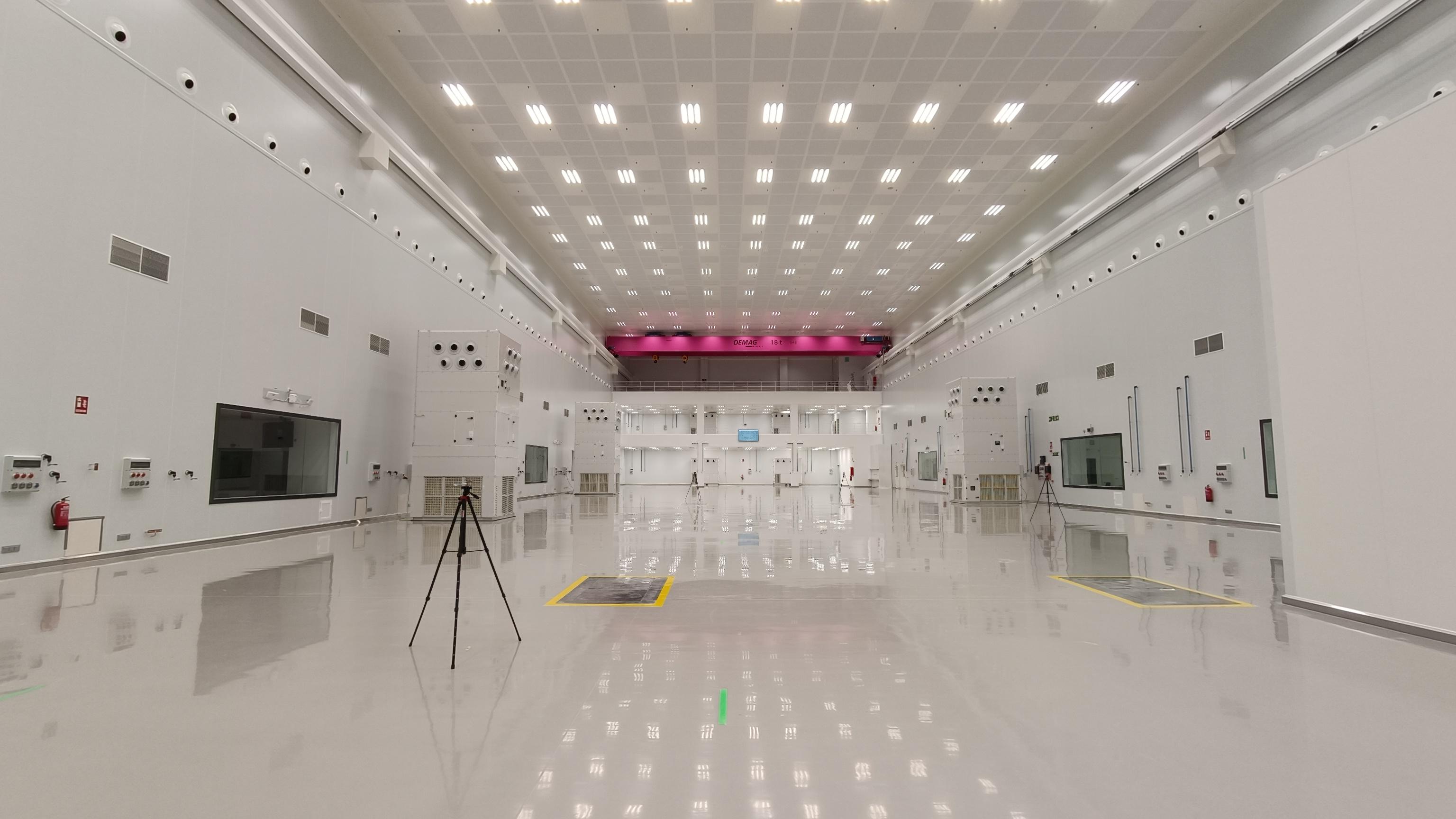 Satellite manufacturing in a ISO 8 controlled cleanroom environment ...