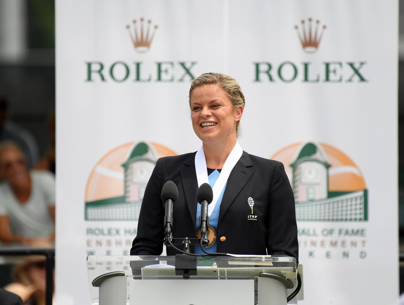 TennisWorthy at the Hall of Fame Podium