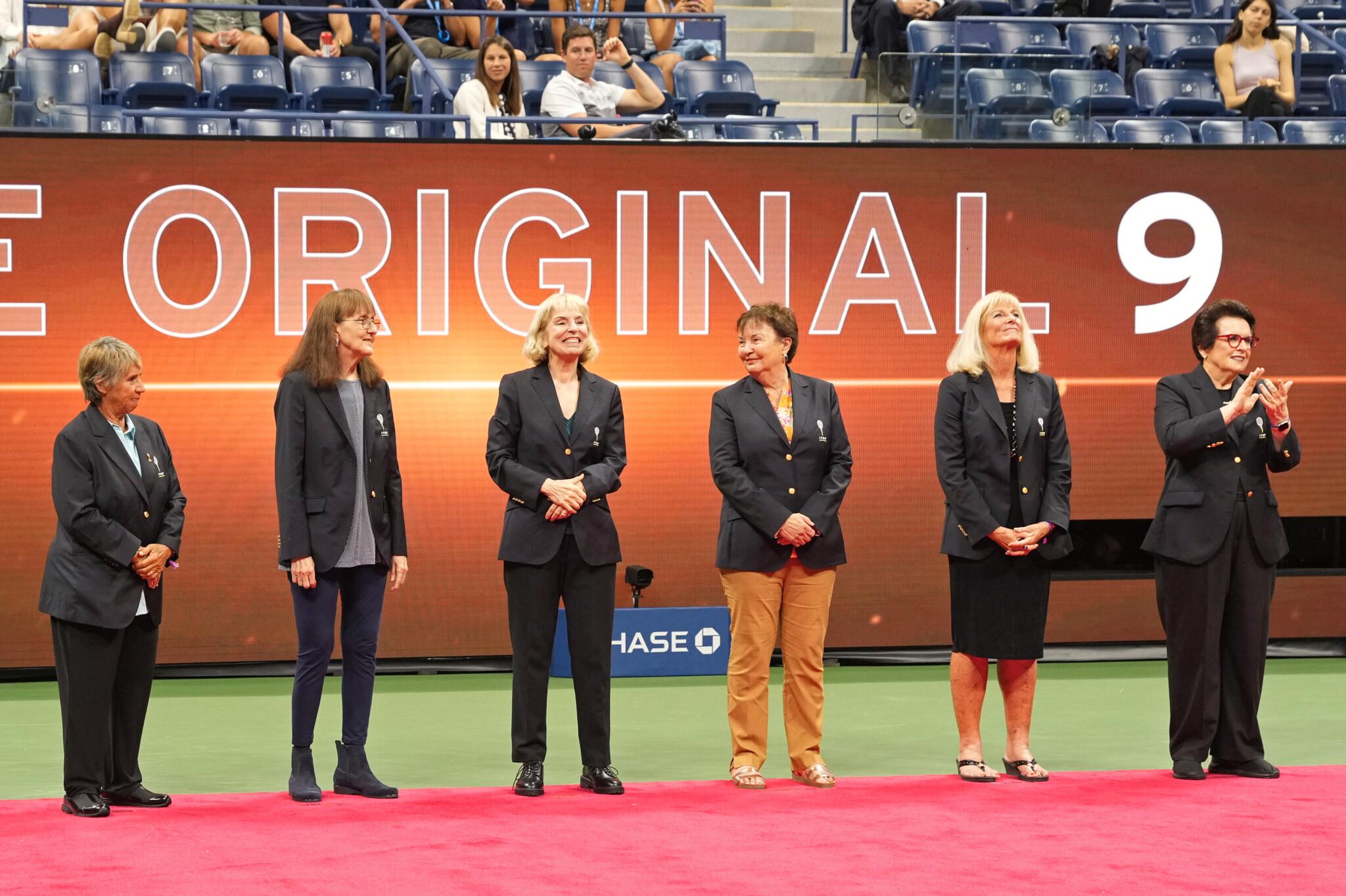 Original 9 Honored with Hall of Fame rings at US Open