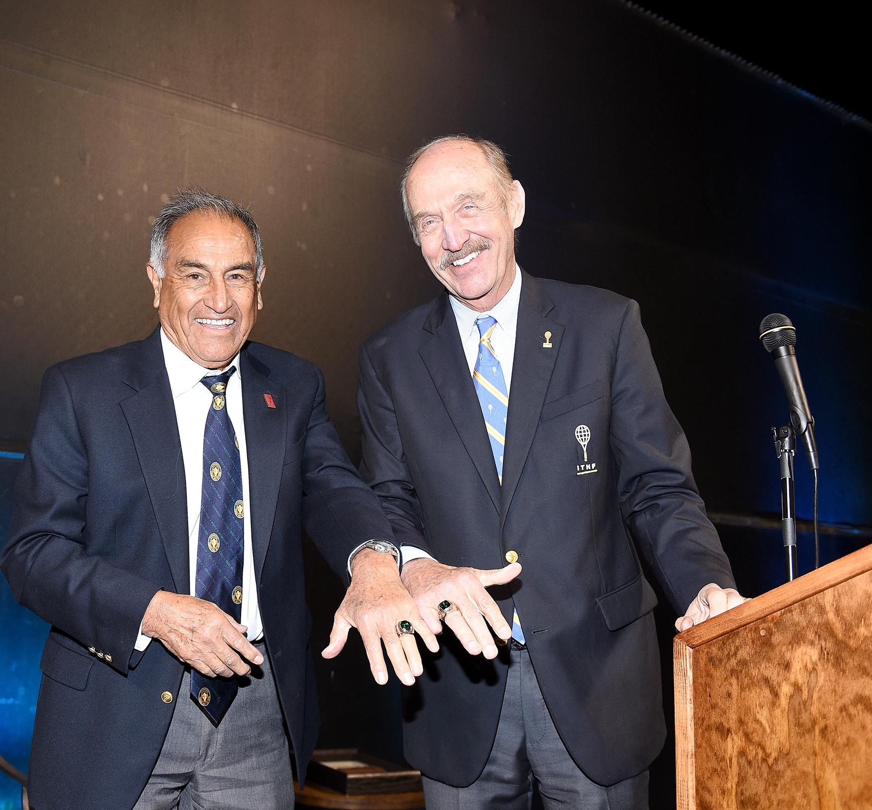 Alex Olmedo presented with Hall of Fame Ring at Los Angeles Tennis Club
