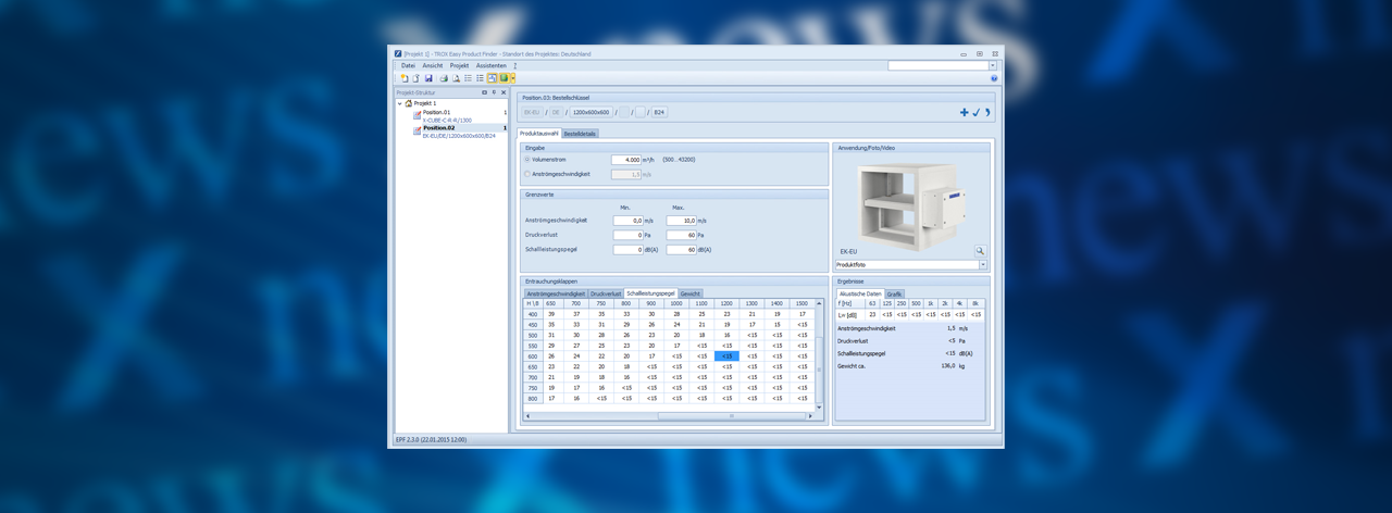 TROX EASY PRODUCT FINDER Version 2.3 ab sofort verfügbar | TROX GmbH
